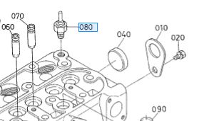 Kubota Engine D722 Temperature Sensor Part #: KU1J002-83040 KU1J002 ...